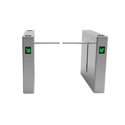 China SS304 Stainless Steel Drop Arm Turnstile with 0.2S Open/Close Time and Waist Height Biometric Access Control for sale
