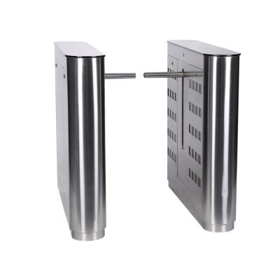 China 304 Stainless Steel Mechanical Antipinch Automatic Drop Arm Turnstile with 30 Person Per Minute Flow Rate for sale
