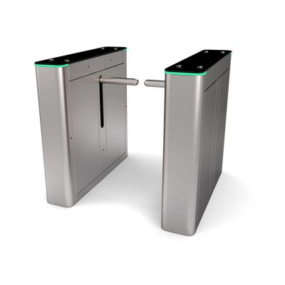 China 304 Stainless Steel Drop Arm Turnstile with 30 Person Per Minute Flow Rate and Bi-Directional Access Control for sale