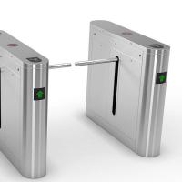 China Luxurious Fingerprint Scanner Drop Arm Turnstile with 24V DC Motor and Anti-Rushing Function for sale