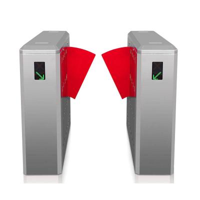 China 600mm Passage Width Retractable Flap Barrier Gate with 304 Stainless Steel Cabinet and High Sensitivity Infrared Photocell for sale