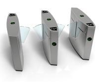 China DC24V SS304 High Speed 0.2S Flap Barrier Gate with RS485 and Retractable Flap Barrier for sale