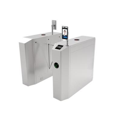 China DC 24V Motor SS304 Waist Height Flap Barrier Gate with Fault Self Checking Function for sale