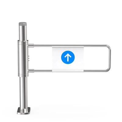 China SS304 Stainless Steel Single Direction Swing Barrier Gate with 25-30 Person/Minute Traffic Rate for sale