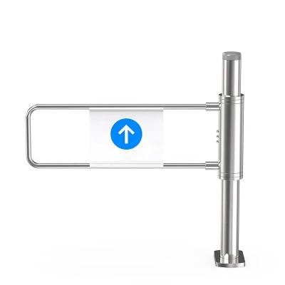 China Waist High Single Direction Swing Turnstile Gate with 304 Grade Stainless Steel Construction for sale