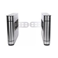 China Luxury Slim Intelligent Full Automated Pedestrian Swing Gate With Marble Top Cover and 304 Stainless Steel Body for sale