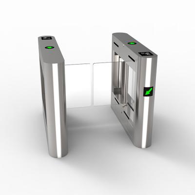 China 350mm Width 5 Million MCBF SS304 Glass Wing Barrier Gate Automatic Swing Barrier for sale