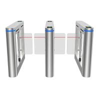 China 0.2S Swing Barrier Gate Width 600mm BLDC Motor Swing Barrier Turnstiles for sale