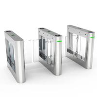 China Automatic SS304 Acrylic swing barrier turnstiles Face Recognition For Apartment for sale