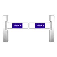 China 100W SS304 Optical Swing Barrier Gate with LED Indicator for Secure Pedestrian Access for sale
