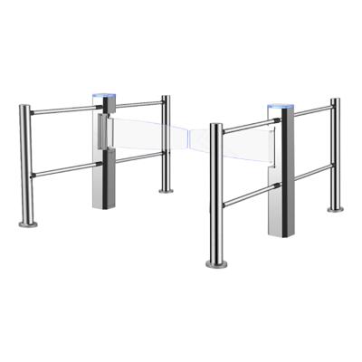 China 100W Plexiglass Optical Swing Turnstile Gate with 30person/Min Flow Rate for Secure Access Control for sale