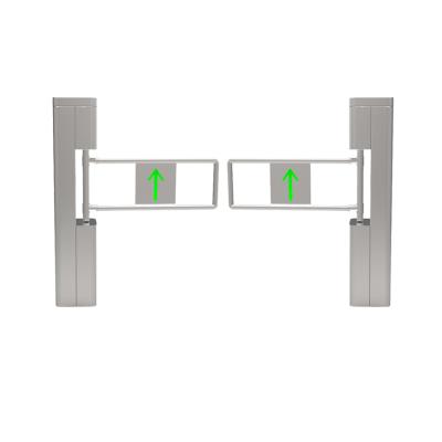 China SUS304 Stainless Steel DC24V Brushless Motor Swing Barrier Turnstile with LED Indicator for sale