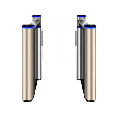 China Face Recognition IP54 RS485 Biometric Swing Gate with 10mm Acrylic Barrier for Secure Access Control for sale