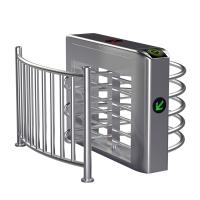 China RFID Card Reader Half Height Turnstile with Auto Lock Function and 304 Stainless Steel Housing for Intelligent Passage Management for sale