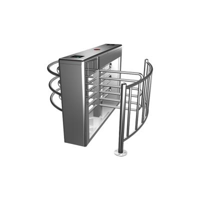 China 304 or 316 Stainless Steel Half Height Turnstile with 25 to 30 Person Per Minute Flow Rate and Single or Bi-Direction Access Control for sale