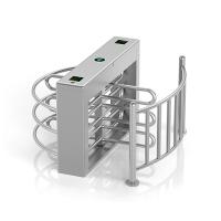 China Fingerprint Reader 304 Stainless Steel Bi-directional Half Height Turnstile Waist Height Barrier for sale