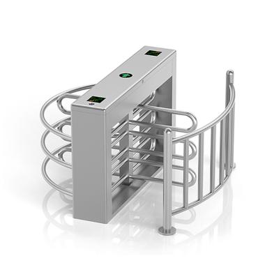 China Fingerprint Reader 304 Stainless Steel Bi-directional Half Height Turnstile Waist Height Barrier for sale