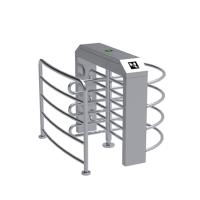 China 316 Stainless Steel Half Height Turnstile with Hydraulic Buffer and 25 to 30 Person Per Minute Flow Rate for sale