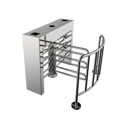 China 316 Stainless Steel Half Height Turnstile with Hydraulic Buffer for 25 to 30 Person/Minute Flow Control for sale