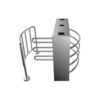 China Semi Automatic 304 Stainless Steel Half Height Turnstile with Heavy Duty Mechanism and 25 to 30 Person/Minute Flow Rate for sale