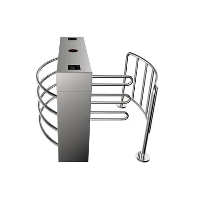 China Two Way Anti Reverse 304 Stainless Steel Half Height Turnstile Gate with 30 Person Per Minute Flow Rate for sale