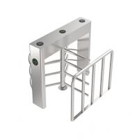 China Automatic Rotary Half Height Turnstile with 304 Stainless Steel Construction and 30 Person/Minute Pass Speed with Remote Control for sale