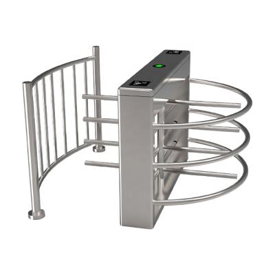China Solenoid Mechanism Waist Height Turnstile IP55 With QR Barcode Scanner for sale