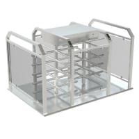 China 0.5s Fast Passage 304 Stainless Steel Half Height Turnstile with 30 Persons/min Flow Rate for Access Control for sale