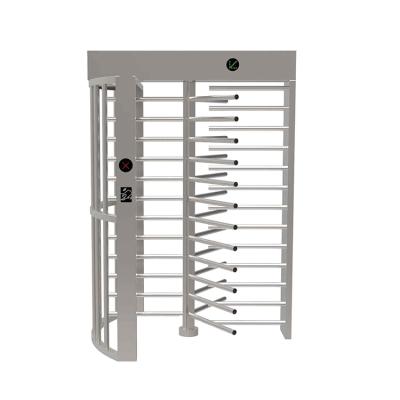 China Stainless Steel Full Height Turnstile with 30 Person Per Minute Passing Rate and 600 Mm Width Channel for sale