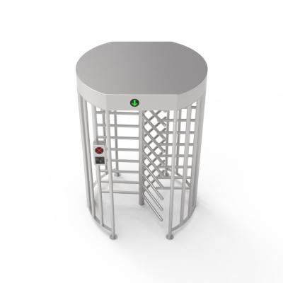 China 316 Stainless Steel Full Height Turnstile with LED Direction Indicators and 90 Degree Rotation for sale