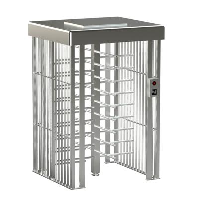 China Custom 304 Stainless Steel Full Height Turnstile with 90 Degree Rotation and 25-30 Person Per Minute Flow Rate for sale
