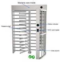 China Waterproof Full Height Turnstile Gate with Push Button Control and Baking Finish Steel for sale