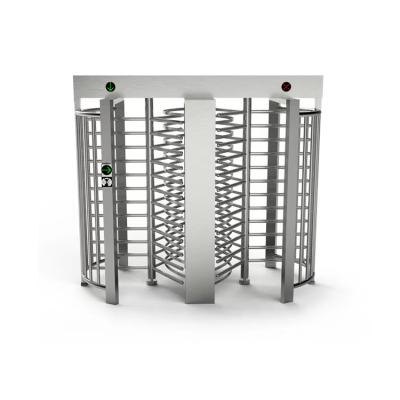 China 304 Stainless Steel Full Height Turnstile with Double Lane and Automatic Reset Function for Access Control for sale