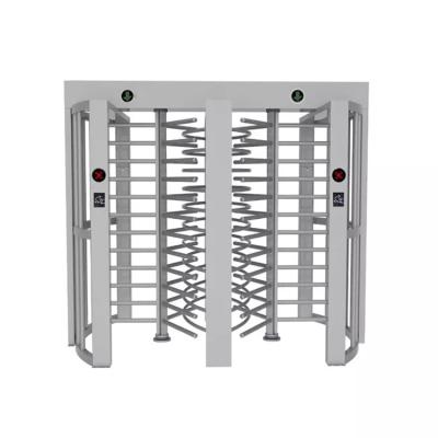 China Double Sides Solenoid Locking Mechanism Full Height Turnstile with Semi Auto Rotating Arm and Rainproof Housing for sale