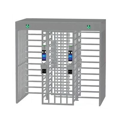 China Dual Lane Security Gate Turnstile 304 Stainless Steel Mild Steel Painting Outdoor Waterproof for sale