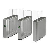 China DC24V BLDC Motor Stainless Steel 1.8m Height Glass Barrier Turnstile Speed Gate for Access Control for sale