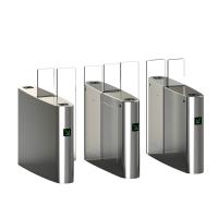 China Anti Clipping BLDC Motor 100W Automatic Pedestrian Turnstile Access Control Swing Turnstile for sale