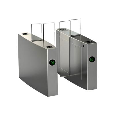 China Fingerprint Recognition Stainless Steel Access Control Turnstiles with Mechanical Anti Pinch Sliding Gate for sale