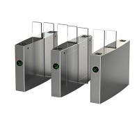 China 304 or 316 Stainless Steel Full Height Turnstile Flap Barrier Gate with 5 Million Cycles and 25-30 Persons/Minute Flow Rate for sale