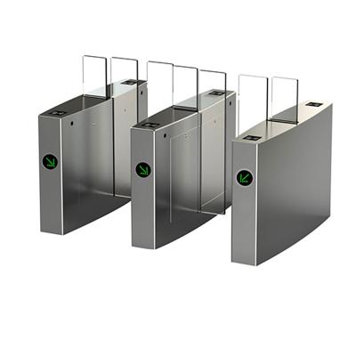 China 304 or 316 Stainless Steel Full Height Turnstile Flap Barrier Gate with 5 Million Cycles and 25-30 Persons/Minute Flow Rate for sale