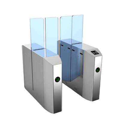 China Optical Glass Flap Access Control Turnstiles with Crystal Acrylic Flap and CE Approved for High Traffic Areas up to 30 Persons per Minute for sale