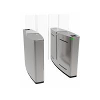China Programmable RFID Access Control Turnstiles with 304 or 316 Stainless Steel Flap Barrier Gate for 25 to 30 Person Per Minute Flow for sale