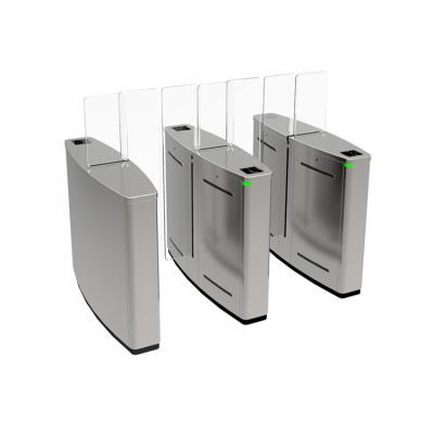 China Multi-Channel Stainless Steel Waist Height Sliding Turnstile with Anti-Pinch Function for Access Control for sale