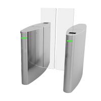 China 304 Stainless Steel 24V DC Motor Access Control Turnstiles with 55cm Passage Width and Full Height Sliding Barrier Gate for sale
