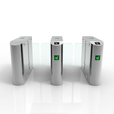 China Security Full Height Access Control Turnstile with 10mm Acrylic Wing Panel and 25-30 Person/Min Flow Rate DC 24V Operation for sale