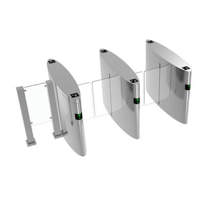 China Optical Passage Access Control Turnstile Gate with 30 Watt Power and Acrylic Wing Sliding Lane Barrier for sale