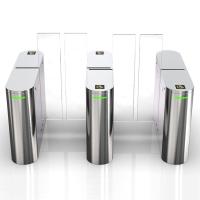 China Double Lane IP54 1.5m Flap Sliding Barrier Turnstile for Access Control with DC Brushless Motor for sale