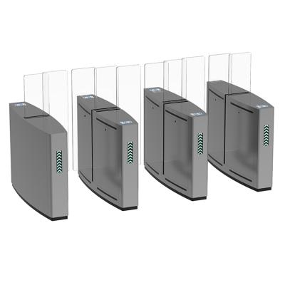 China DC24V 0.2S SS304 Retract Gate Barrier with 10mm Acrylic Panel and 30persons/min Flow Rate for sale