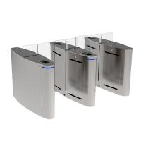 China High-End 550mm Channel Width Flap Barrier Gate with 30 Persons/Min Transit Speed and 304 Stainless Steel Housing for sale