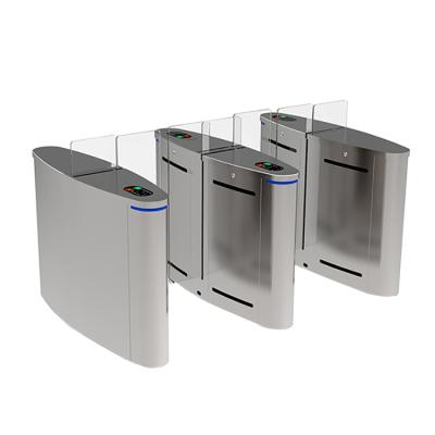 China High-End 550mm Channel Width Flap Barrier Gate with 30 Persons/Min Transit Speed and 304 Stainless Steel Housing for sale